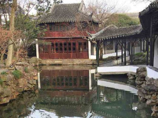 Reflection Pavilion in Suzhou - Water Reflections